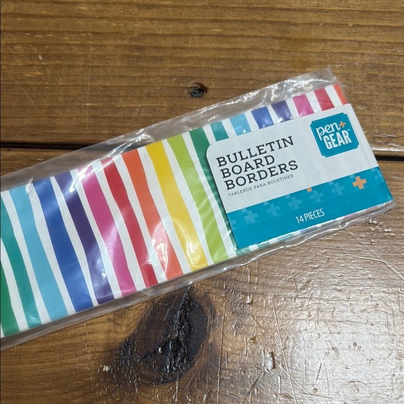 pen + GEAR | Party Supplies | Rainbow Stripe Bulletin Board Borders ...